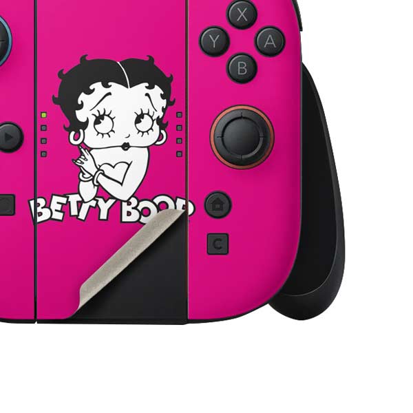Betty Boop Pink Background Nintendo Switch 2 (2025) Joy-Con Controller Skin | Skinit