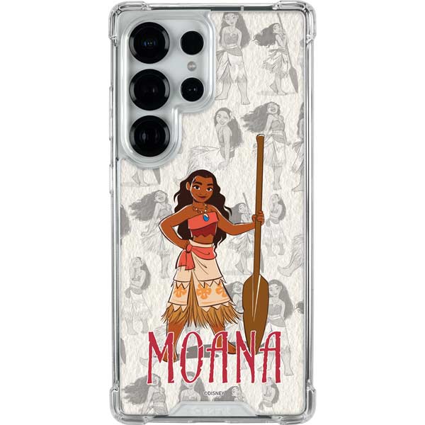 Disney Princess Moana Pattern Galaxy S25 Ultra Clear Case | Skinit