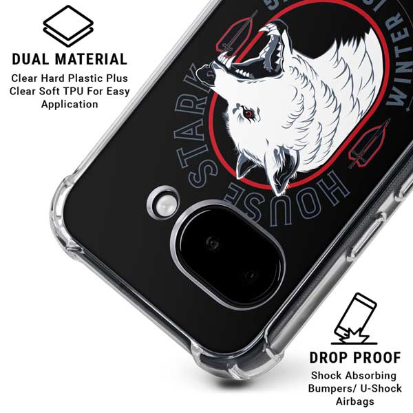 Game of Thrones: House Stark Direwolf Google Pixel 9a Clear Case | Clear Phone Cases – Skinit