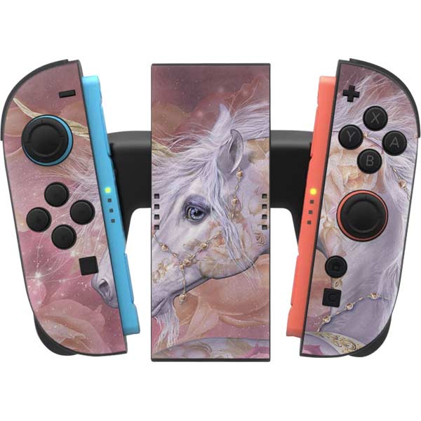 Licorne Florale Rose Unicorn by Laurie Prindle Nintendo Switch 2 (2025) Joy-Con Controller Skin ...