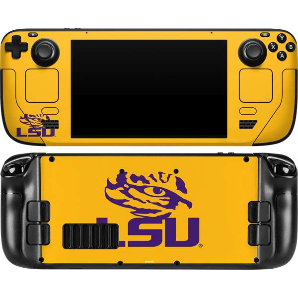 Lsu Tiger Eye Logo Yellow Steam Deck Handheld Gaming Computer Oled Skin Skinit