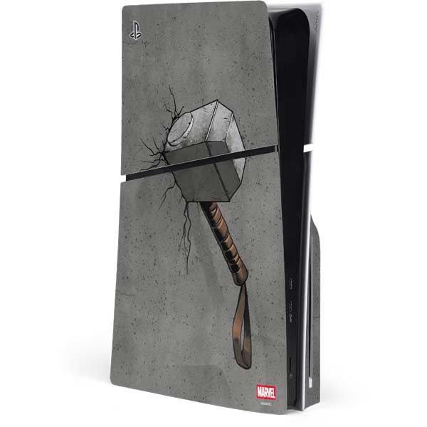 Marvel Thor Thor’s Hammer Mjolnir Skin for PS5 Slim Disk Console - Skinit