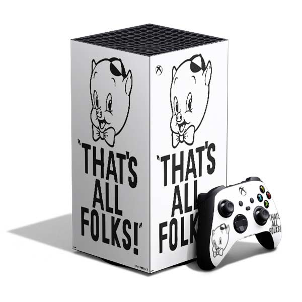 Looney Tunes Porky Thats All Folks Grid Skin for the 2024 XBox Series X ...