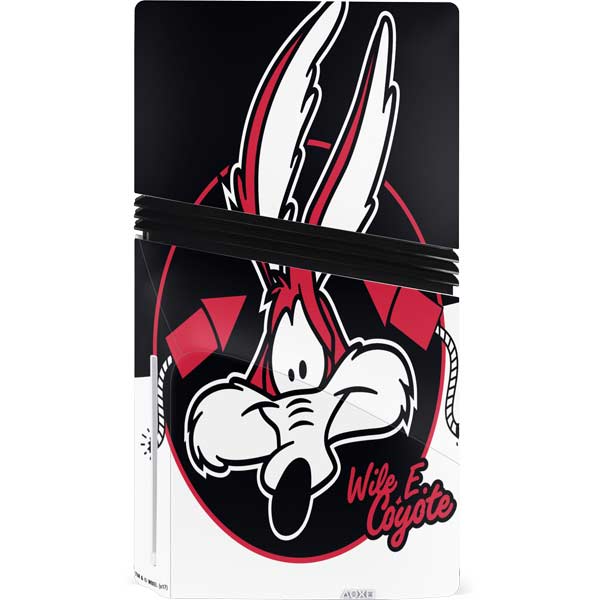Looney Tunes Retro Wile E Coyote Skin for PS5 Pro Console with Disk Drive | Skinit