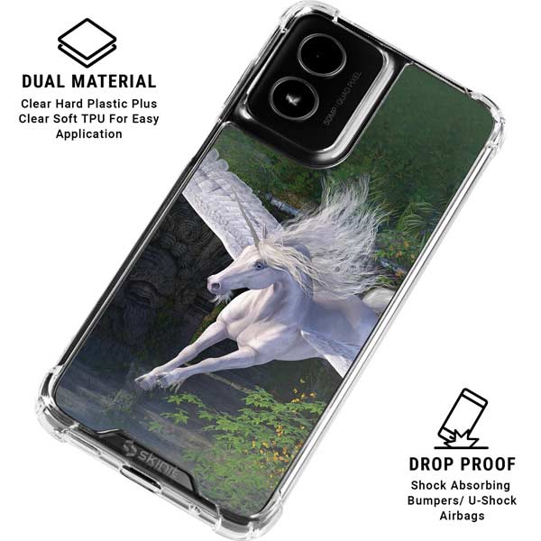 Soaring Pegasus by Laurie Prindle Moto G Power 5G Clear Case | Transparent Phone Cases – Skinit