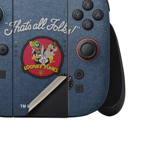 Looney Tunes Thats All Folks Patch Nintendo Switch 2 (2025) Joy-Con Controller Skin | Skinit