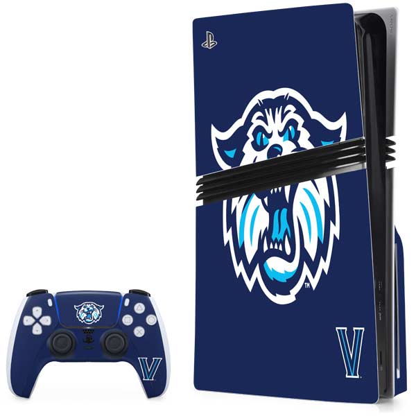 Villanova University V Initial PS5 Pro Console & Controller with Disk Drive Skins | Skinit