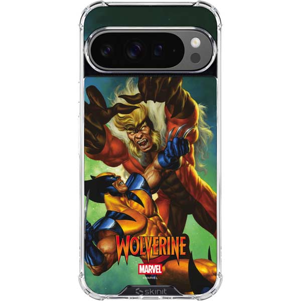 Marvel X-Men Wolverine Vs Sabretooth Google Pixel 10 Pro XL Clear Case | Clear Phone Cases – Skinit