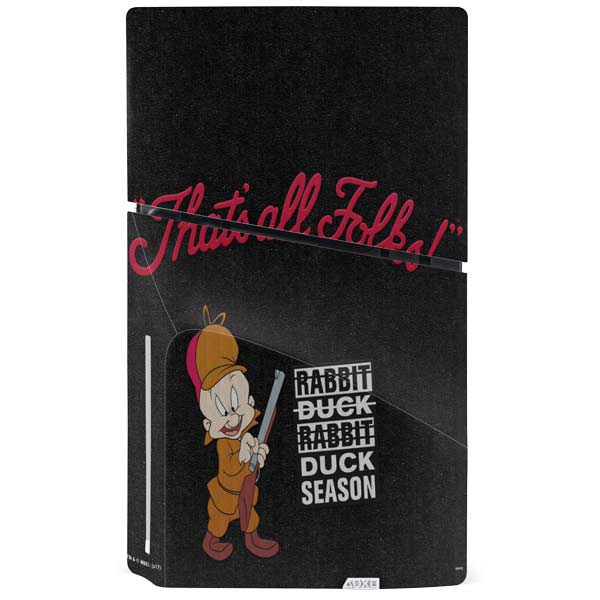 Looney Tunes Elmer Fudd Thats All Folks Skin for PS5 Slim Disk Bundle ...