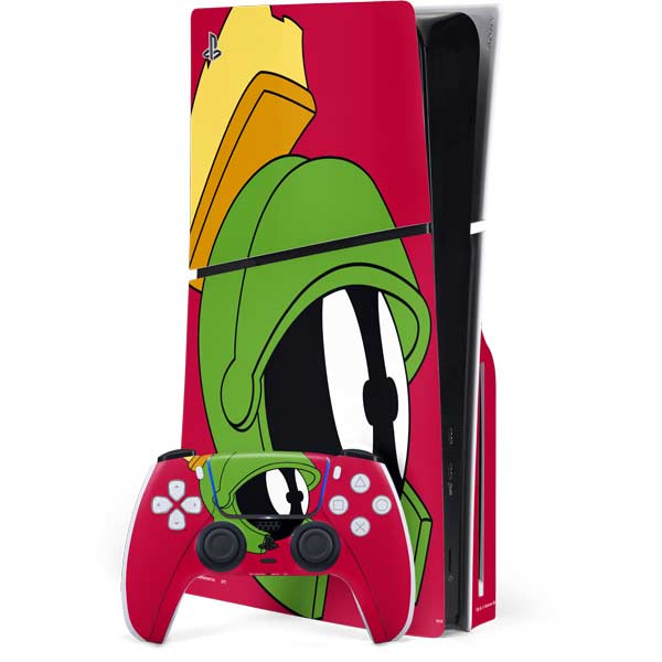 Looney Tunes Marvin The Martian Zoomed In Skin for PS5 Slim Disk Bundle ...