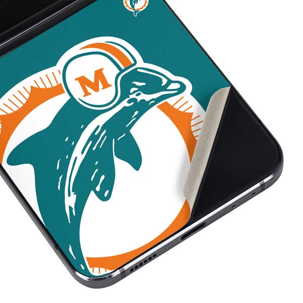 Miami Dolphins Retro Logo Skin For Galaxy Z Flip5 5g Skinit