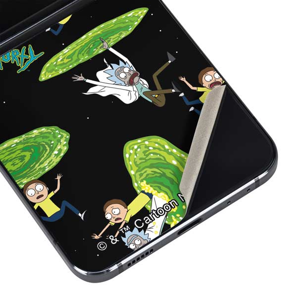 Rick and Morty Portal Pattern Skin for Galaxy Z Flip5 5G | Skinit