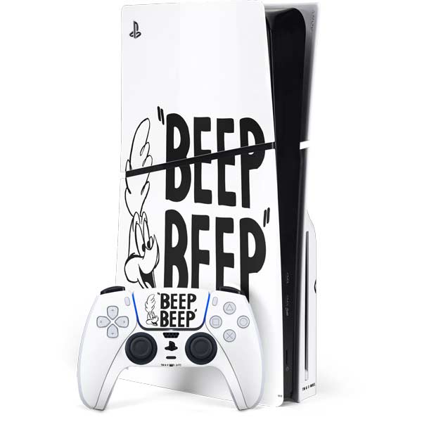 Looney Tunes Road Runner Beep Beep Skin for PS5 Slim Disk Bundle - Skinit
