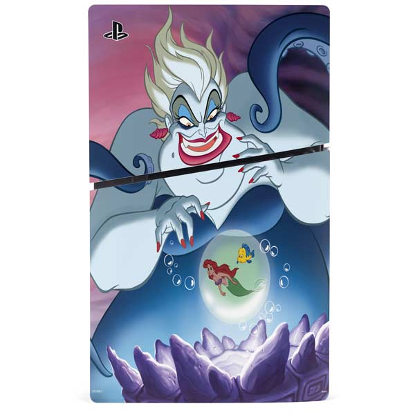 Disney Villains Ursula Ariel and Flounder Skin for PS5 Slim Disk Console - Skinit