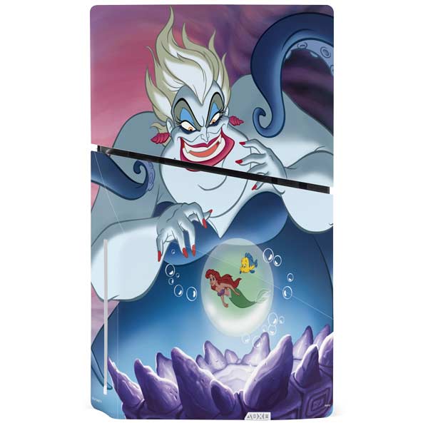 Disney Villains Ursula Ariel and Flounder Skin for PS5 Slim Disk Console - Skinit