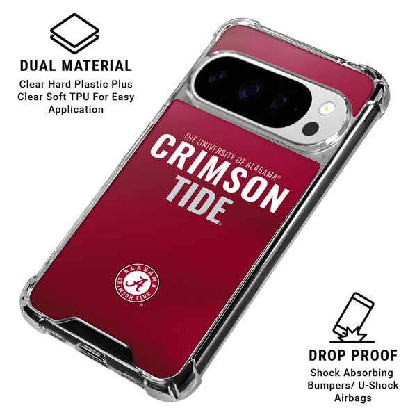 University of Alabama Crimson Pride Google Pixel 10 Pro XL Clear Case ...