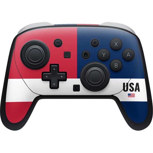 American Flag Color Block Nintendo Switch 2 (2025) Pro Controller Skin ...