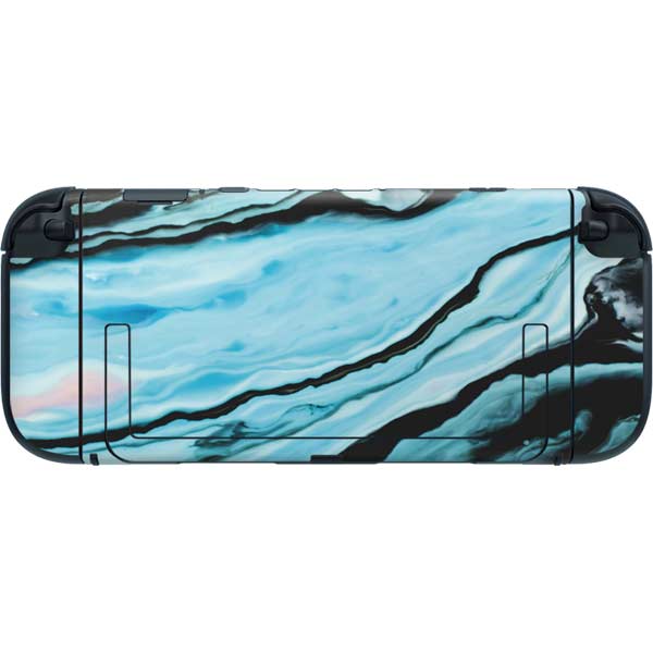 Aqua Blue Marble Ink Nintendo Switch 2 (2025) with Joy-Con Skin | Skinit