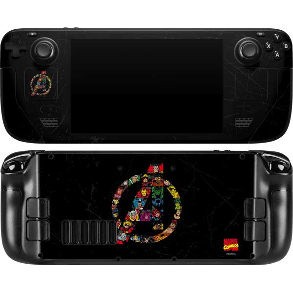 Marvel Classic Comics Avengers Logo Steam Deck Handheld Gaming Computer ...