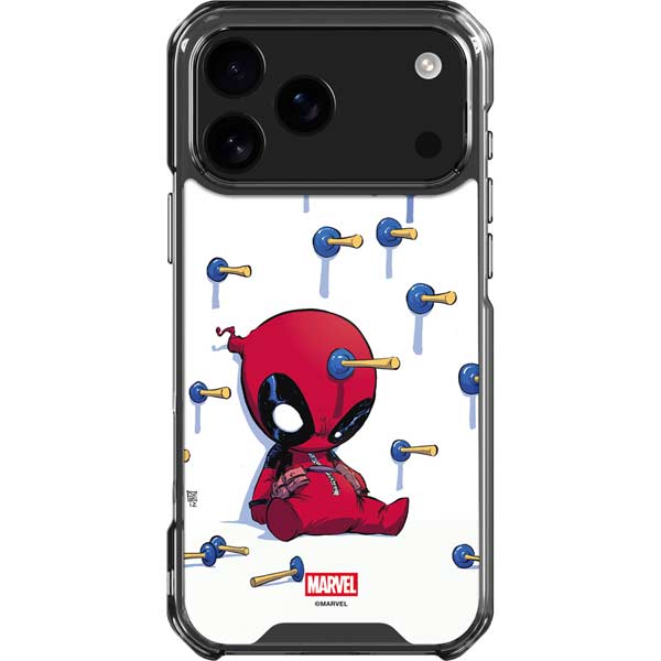 Marvel Deadpool Babypool Playing iPhone 17 Pro Max Clear Case | Clear ...