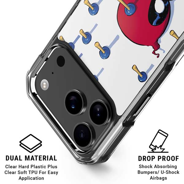 Marvel Deadpool Babypool Playing iPhone 17 Pro Max Clear Case | Clear ...