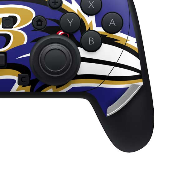 NFL Baltimore Ravens Large Logo Nintendo Switch 2 (2025) Pro Controller ...
