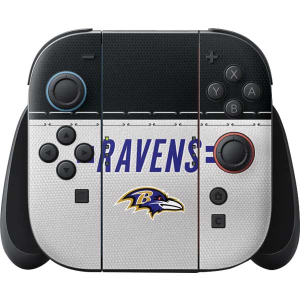 NFL Baltimore Ravens White Striped Nintendo Switch 2 (2025) Joy-Con ...