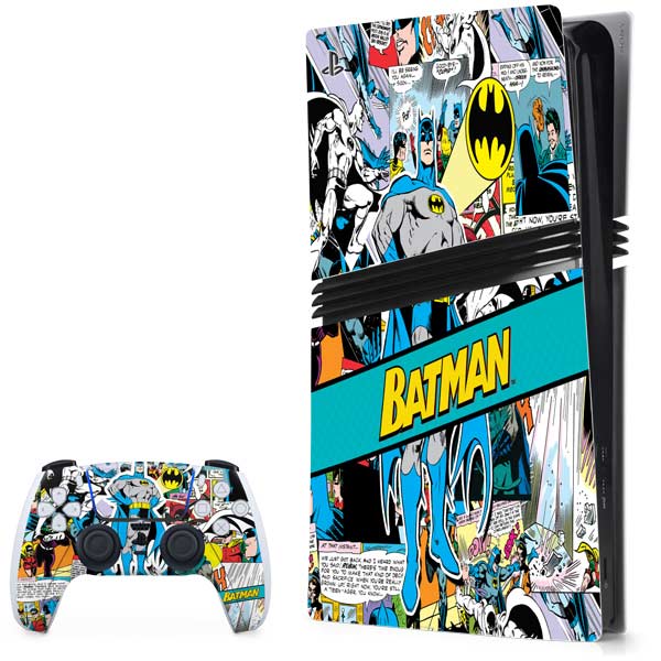 DC Comics Batman Vintage Pose Collage Art PlayStation PS5 Skins ...