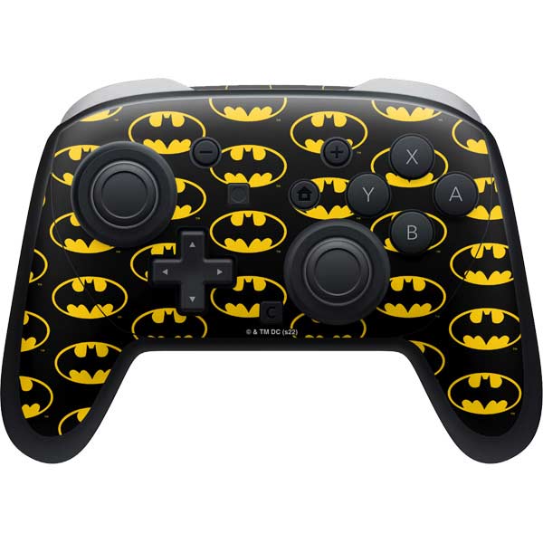 DC Comics Batman Logo Pattern Nintendo Switch 2 (2025) Pro Controller ...