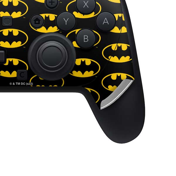 DC Comics Batman Logo Pattern Nintendo Switch 2 (2025) Pro Controller ...