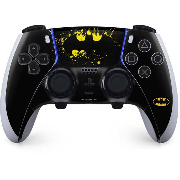 Batman Logo Yellow Splash PS5 DualSense Edge Pro Controller Skin – Skinit