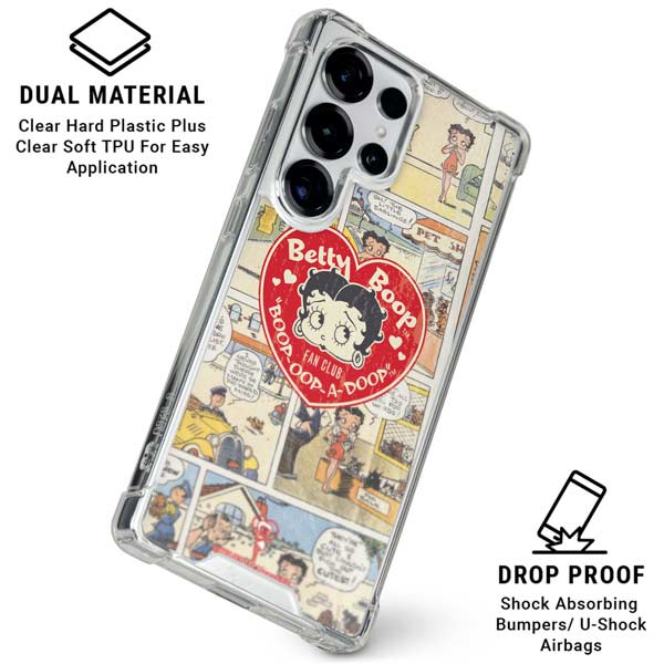 Betty Boop Comic Strip Galaxy S25 Ultra Clear Case | Skinit