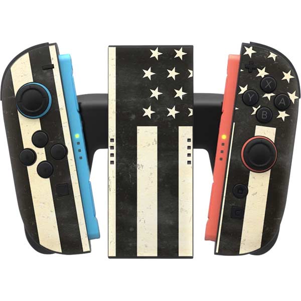 Black & White USA Flag Nintendo Switch 2 (2025) Joy-Con Controller Skin ...