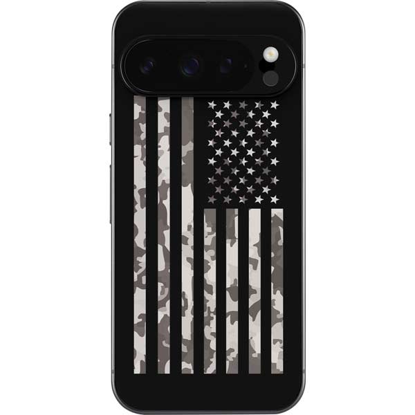 Black and White Camo American Flag Skin for Google Pixel 10 Pro | Skinit