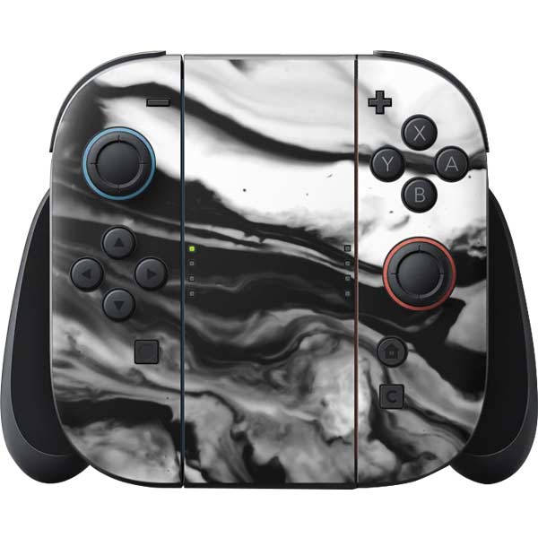 Black and White Marble Ink Nintendo Switch 2 (2025) Joy-Con Controller ...