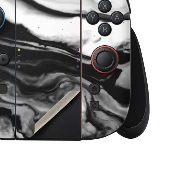 Black and White Marble Ink Nintendo Switch 2 (2025) Joy-Con Controller ...