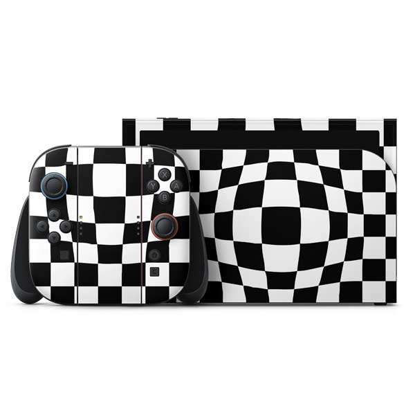 Black and White Zoomed Checkerboard Nintendo Switch 2 (2025) with Joy ...