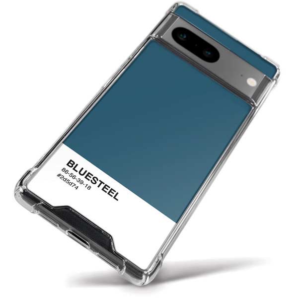 Bluesteel Color Palette Google Pixel 8a Clear Case | Clear Phone Cases ...