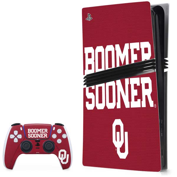 University of Oklahoma Boomer Sooner PS5 Pro Console & Controller Skins ...