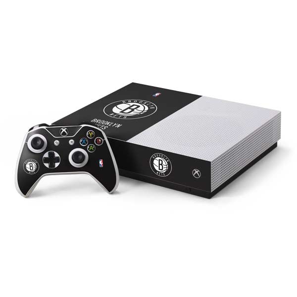 NBA Brooklyn Nets Distressed Xbox One S All-Digital Edition Bundle Ski ...