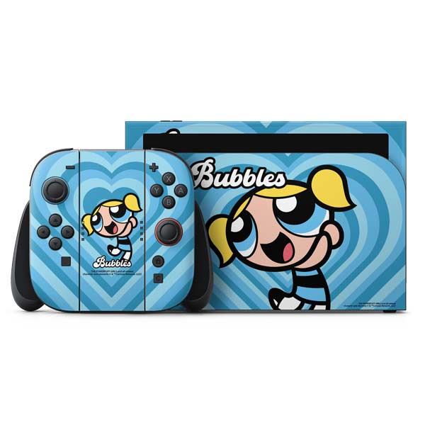 Bubbles Blue Hearts Nintendo Switch 2 (2025) with Joy-Con Skin | Skinit