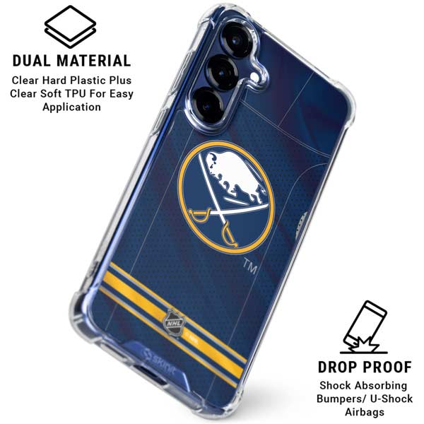 NHL Buffalo Sabres Home Jersey Galaxy S25 FE Clear Case | Transparent ...