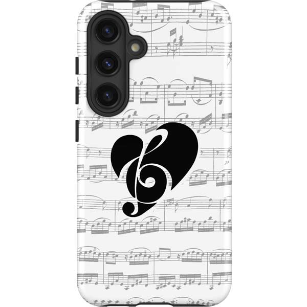 Galaxy S25 Plus BW Musical Notes Impact Case | Maximum Protection – Skinit
