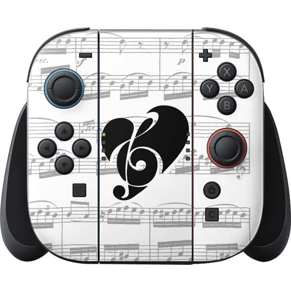 BW Musical Notes Nintendo Switch 2 (2025) Joy-Con Controller Skin | Skinit