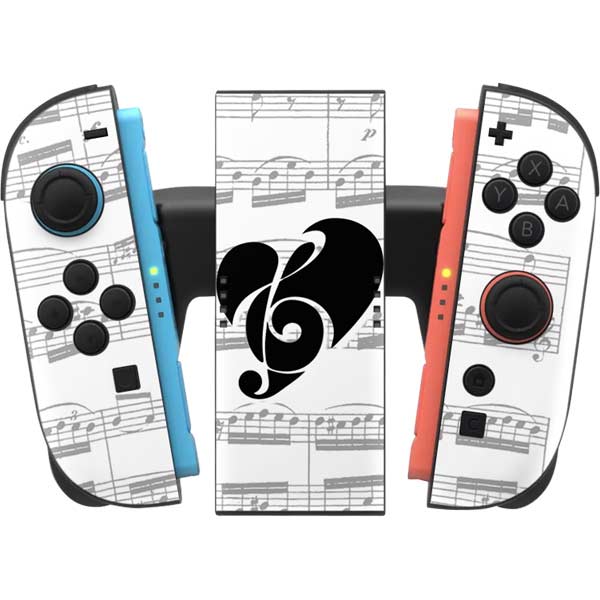 BW Musical Notes Nintendo Switch 2 (2025) Joy-Con Controller Skin | Skinit
