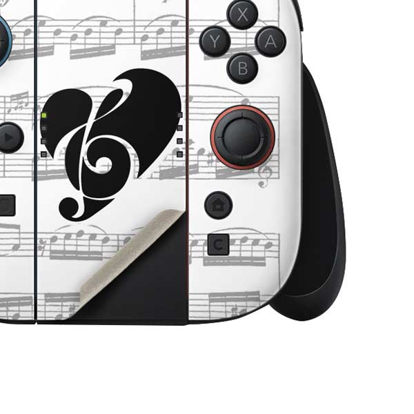 BW Musical Notes Nintendo Switch 2 (2025) Joy-Con Controller Skin | Skinit