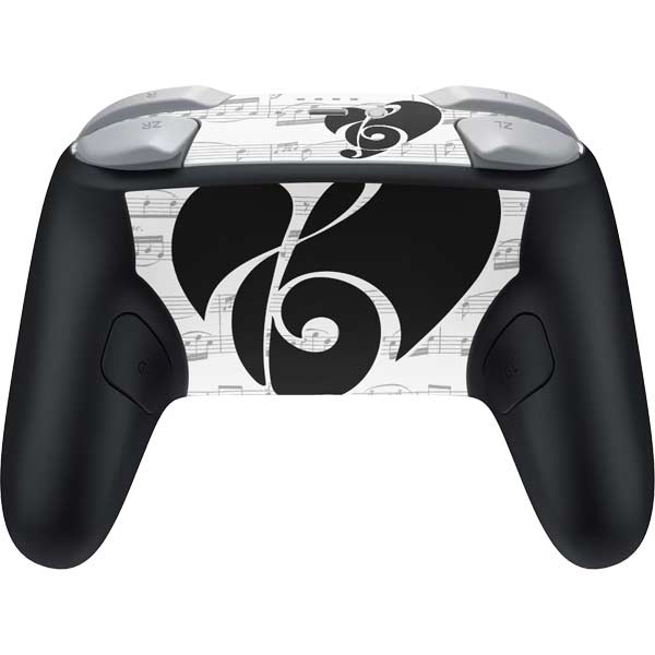 BW Musical Notes Nintendo Switch 2 (2025) Pro Controller Skin | Skinit