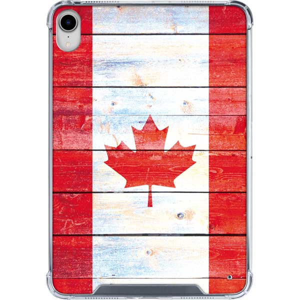 Canada Flag Light Wood iPad 11th Gen (2025) Clear Case | Skinit