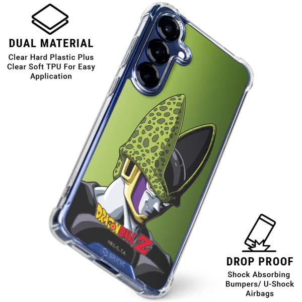 Dragon Ball Z Cell Portrait Galaxy S25 Clear Case | Transparent Phone ...