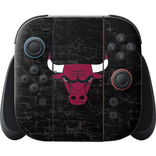 NBA Chicago Bulls Black Distressed Nintendo Switch 2 (2025) Joy-Con ...